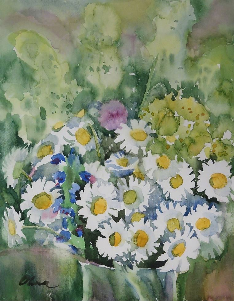 Karikakrad klaasvaasis, Reet Ohna E-kunstisalongis