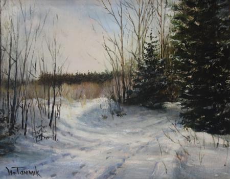 Talvine maastik, Jan Tammik E-kunstisalongis